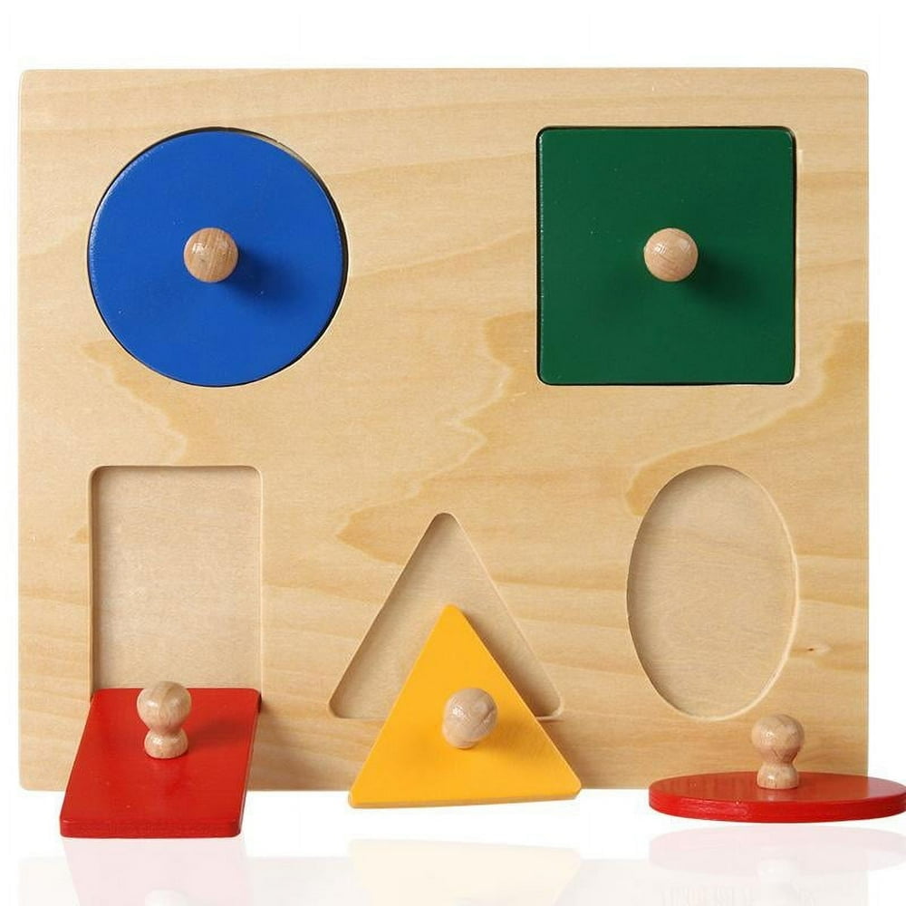Click here for Mesase Wood Knob Puzzle Peg Board For Kids Geometr... prices