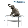 36 x 24 Inch Commercial Food Prep Worktable, Stainless Steel Work Table ...
