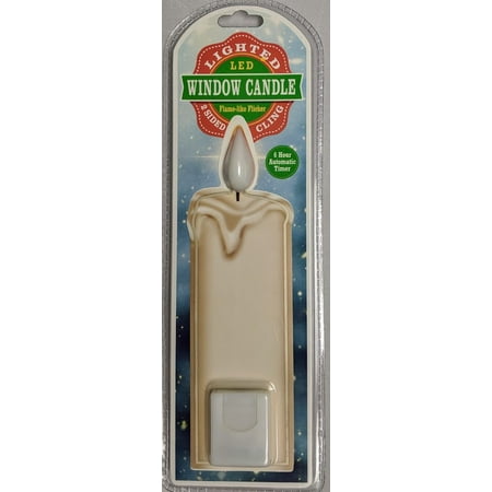 Gerson LED White Window Cling Candle - Walmart.com
