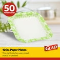 Glad Everyday 10 In. Green Square Paper Plates (50-Count) BBP0102 ...