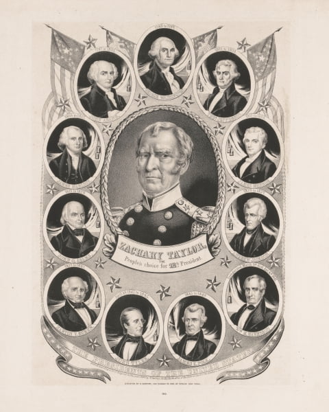 Print: Zachary Taylor, The People's Choice For 12th President, 1848 ...