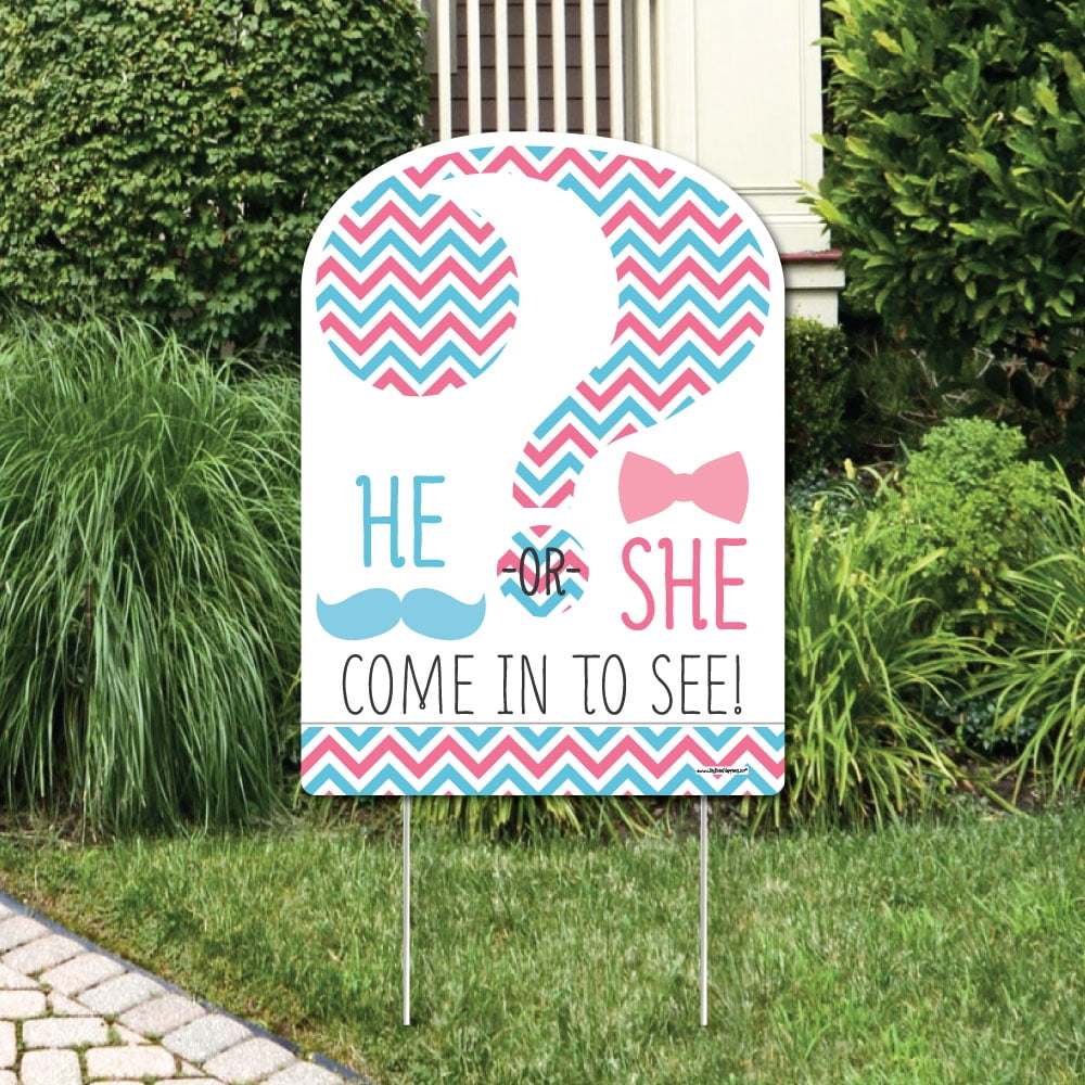 Chevron Gender Reveal Party Decorations Gender Reveal Party Welcome