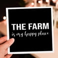3drose, the Farm Is My Happy Place. White Lettering on a Black ...
