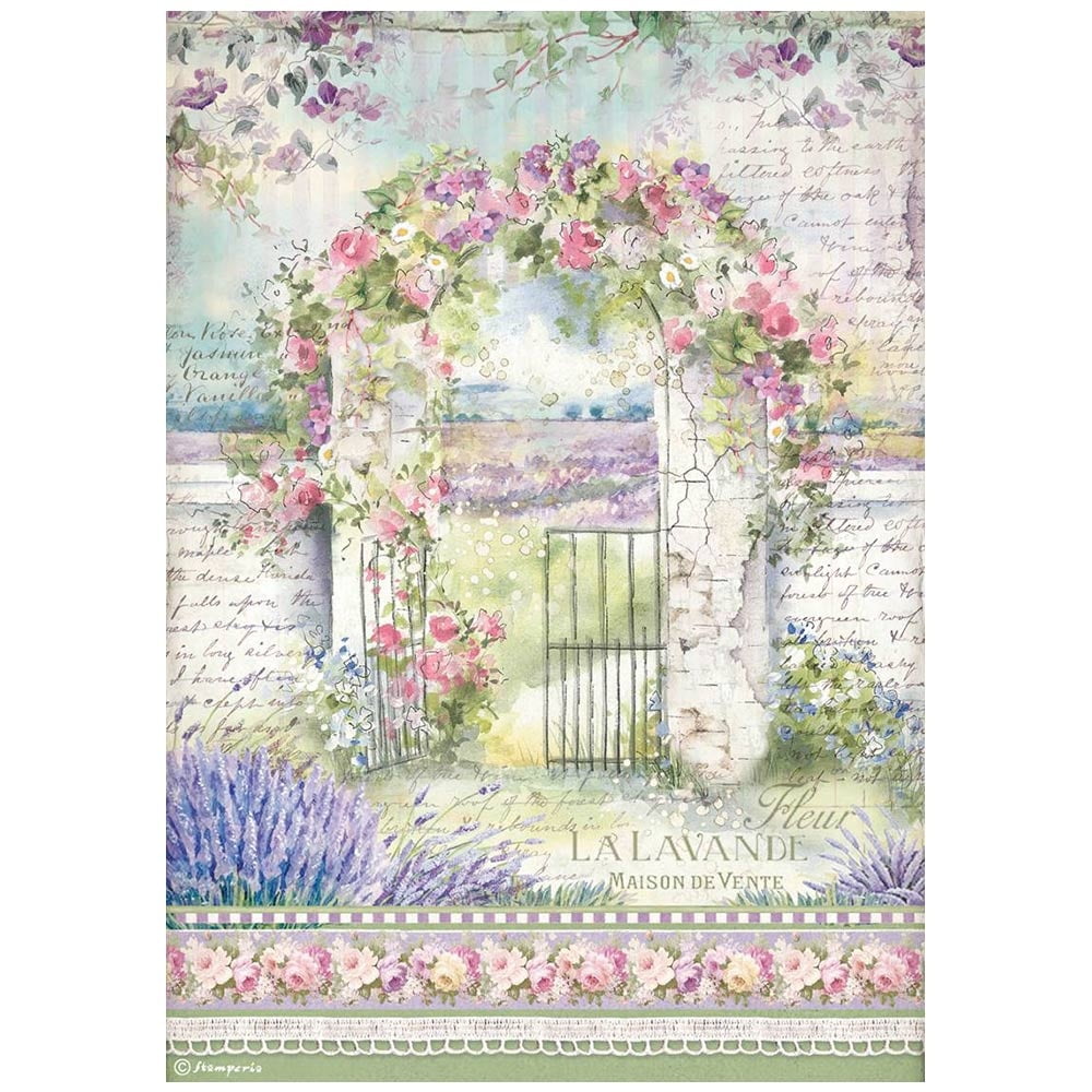 Stamperia Rice Paper Sheet A4-Arch, Provence - Walmart.com