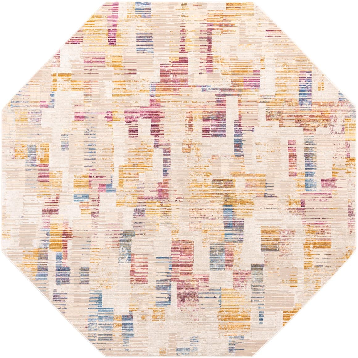 Rugs.com Deepa Collection Rug – 8 Ft Octagon Ivory Medium Rug Perfect ...