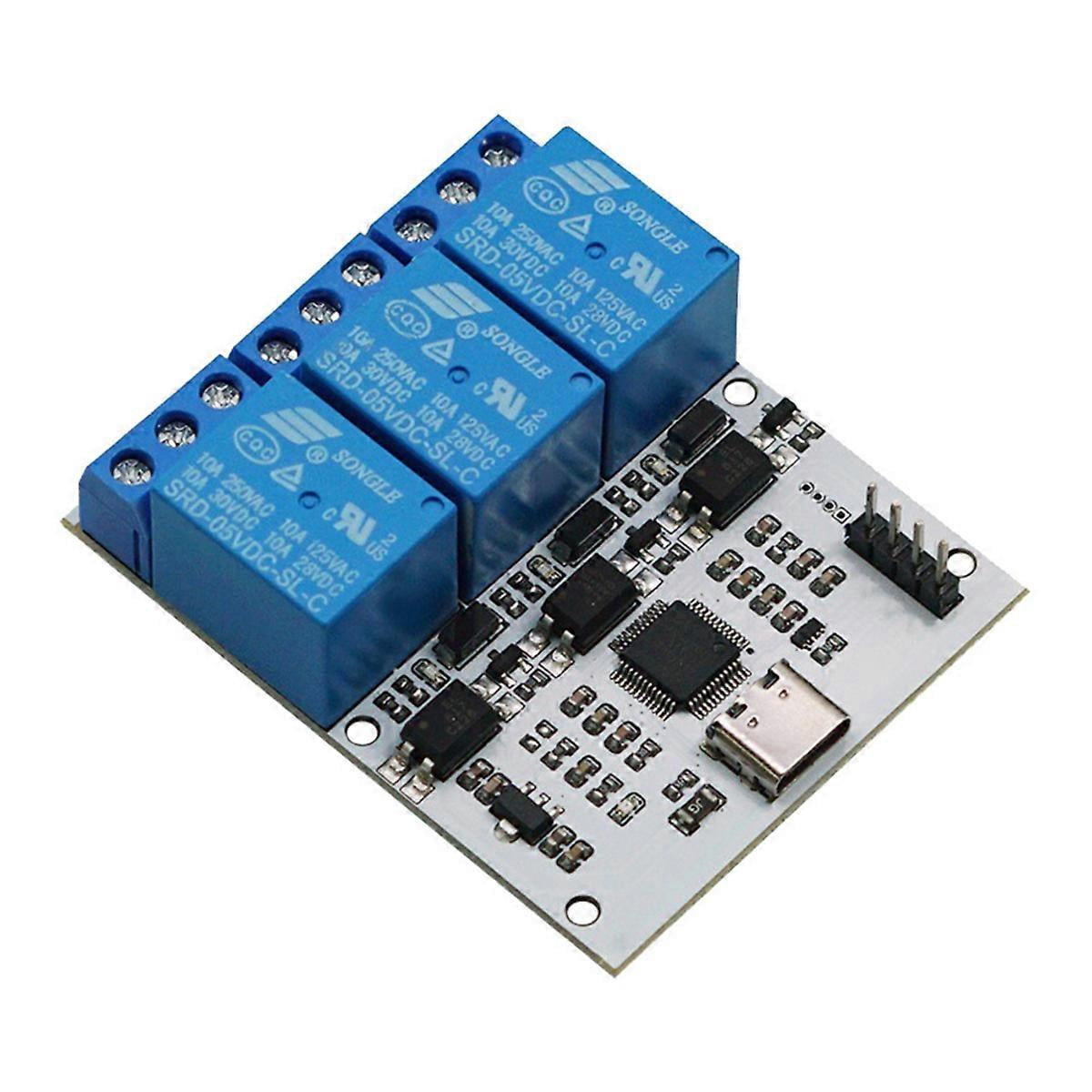 Relay Module USB to CH340 Serial Control Relay Module Optocoupler ...