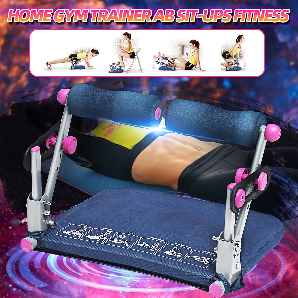 Core Fitness Equipment 3 Adjustable Resistance Gears Ab Workout Machine ...