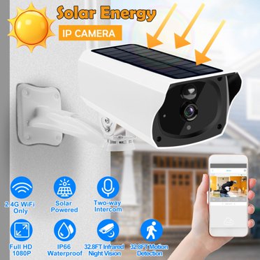 iMounTEK 1080P Solar Powered WiFi IP Camera Two-Way Intercom Security ...