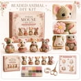 3D Beaded Mouse DIY Kit, Animal Beading Craft Set for Family Activity ...