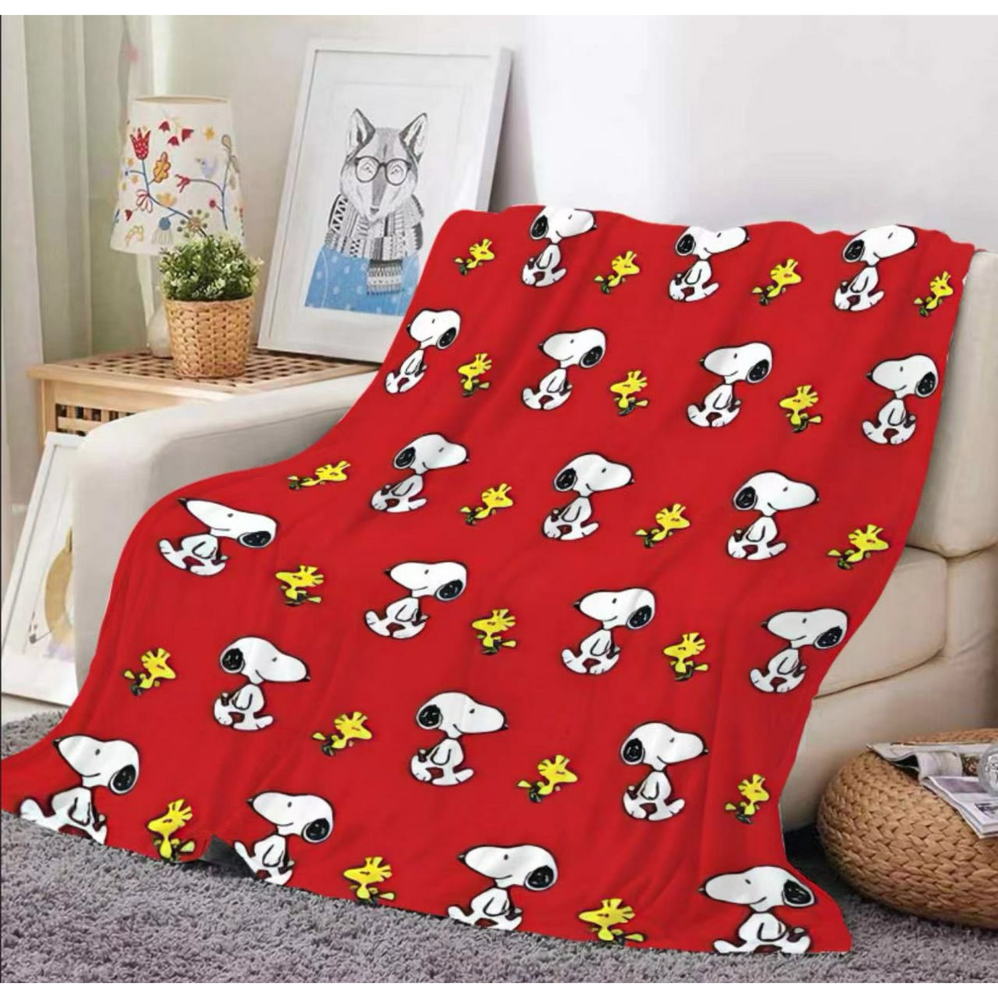 Click here for Bomveson Cute Cartoon Snoopy Flannel Blanket Lunch... prices