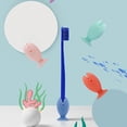 6pcs Silicone Fish Toothbrush Holder Multipurpose Cartoon Organization ...