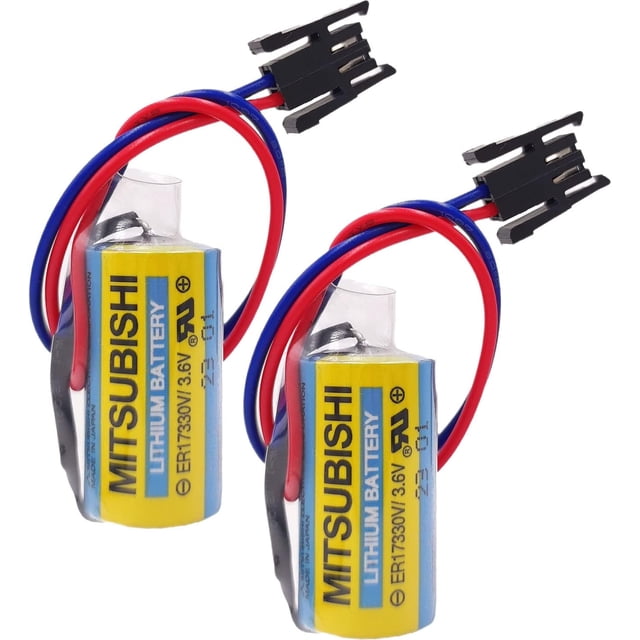 (Pack of 2) 1700mAh MR-BAT ER17330V 3.6V A6BAT PLC Lithium Industrial ...