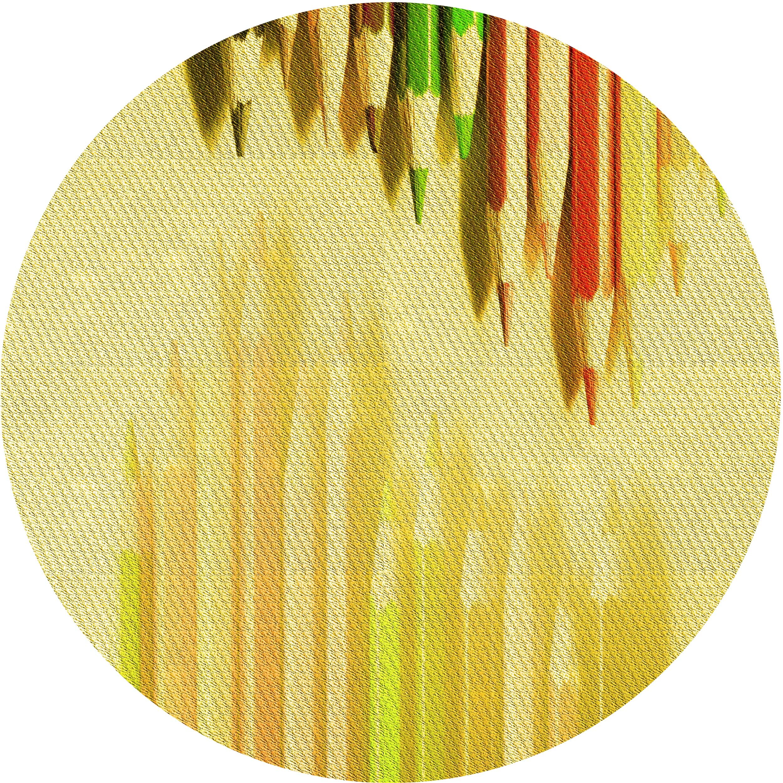 Ahgly Company Indoor Round Patterned School Bus Yellow Area Rugs, 5 ...