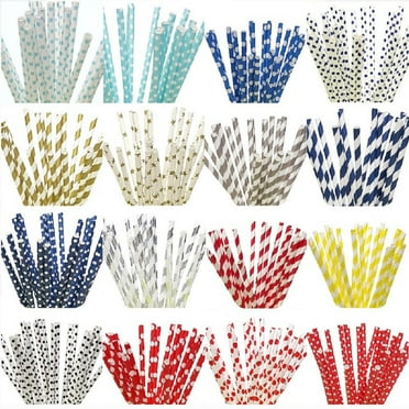 Sets of 100 Paper Straws Great for Birthday Wedding Baby Shower Party ...