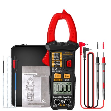 Voltage Current ABS Accurate Battery Powered Digital Clamp Meter 6000 ...