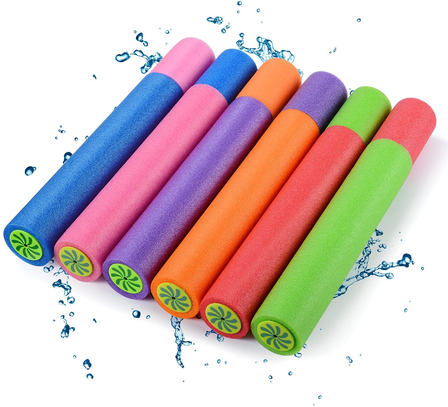 6 Pack Water Gun for Kids Toddlers, Pool Beach Toys Foam Water Blaster ...
