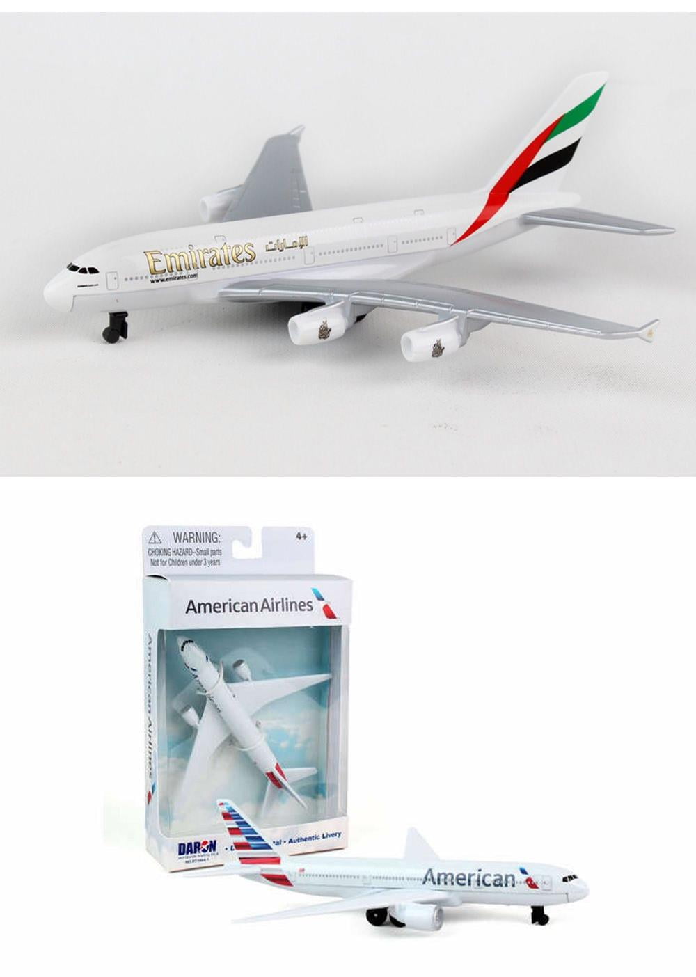 Emirates, American Airlines Diecast Airplane Package - Two 5.5" Diecast ...