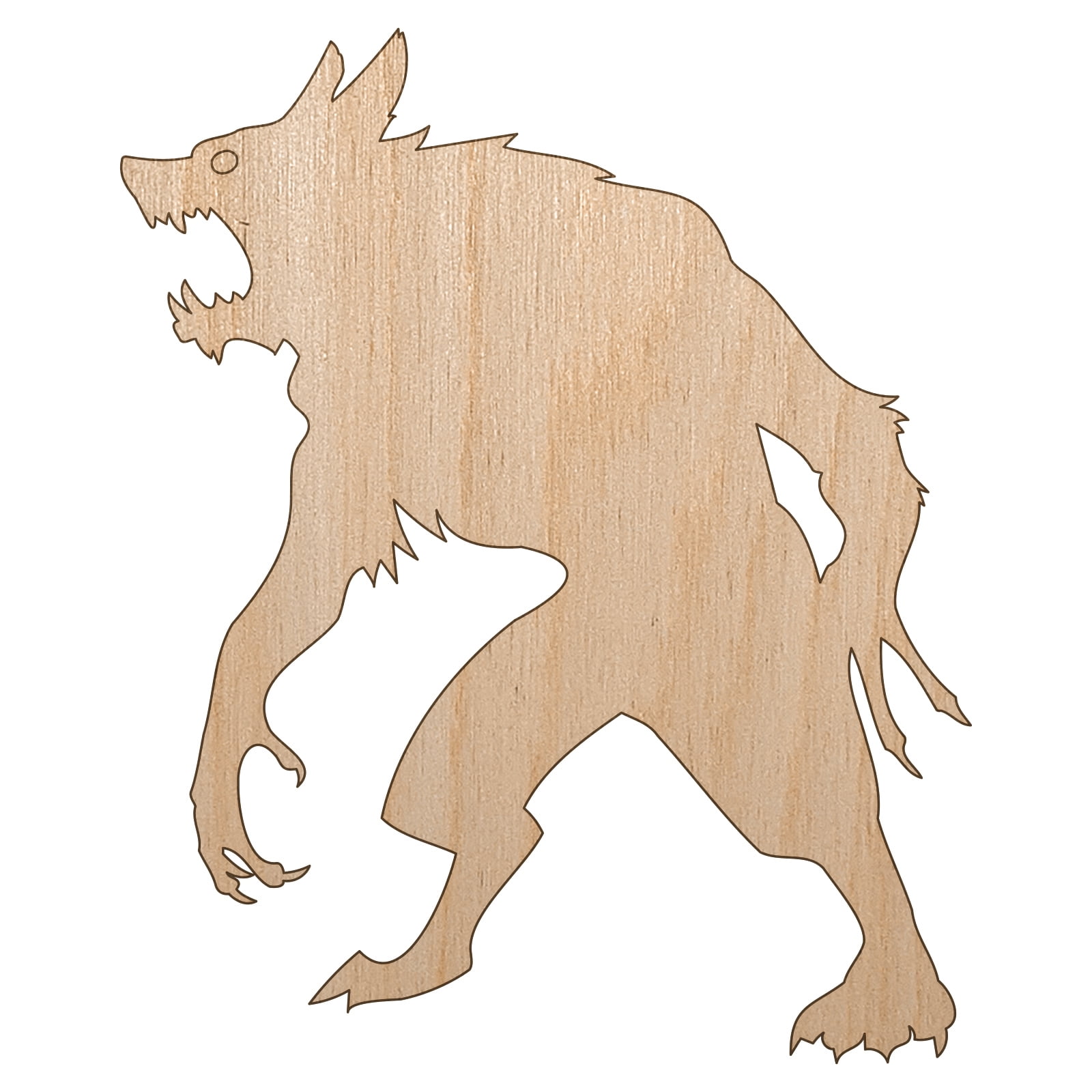 Ferocious Werewolf Monster Halloween Wood Shape Unfinished Piece Cutout ...