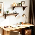 XIMEI Scalloped Wood Wall Shelf, 17" Floating Shelf with Wood Brackets ...