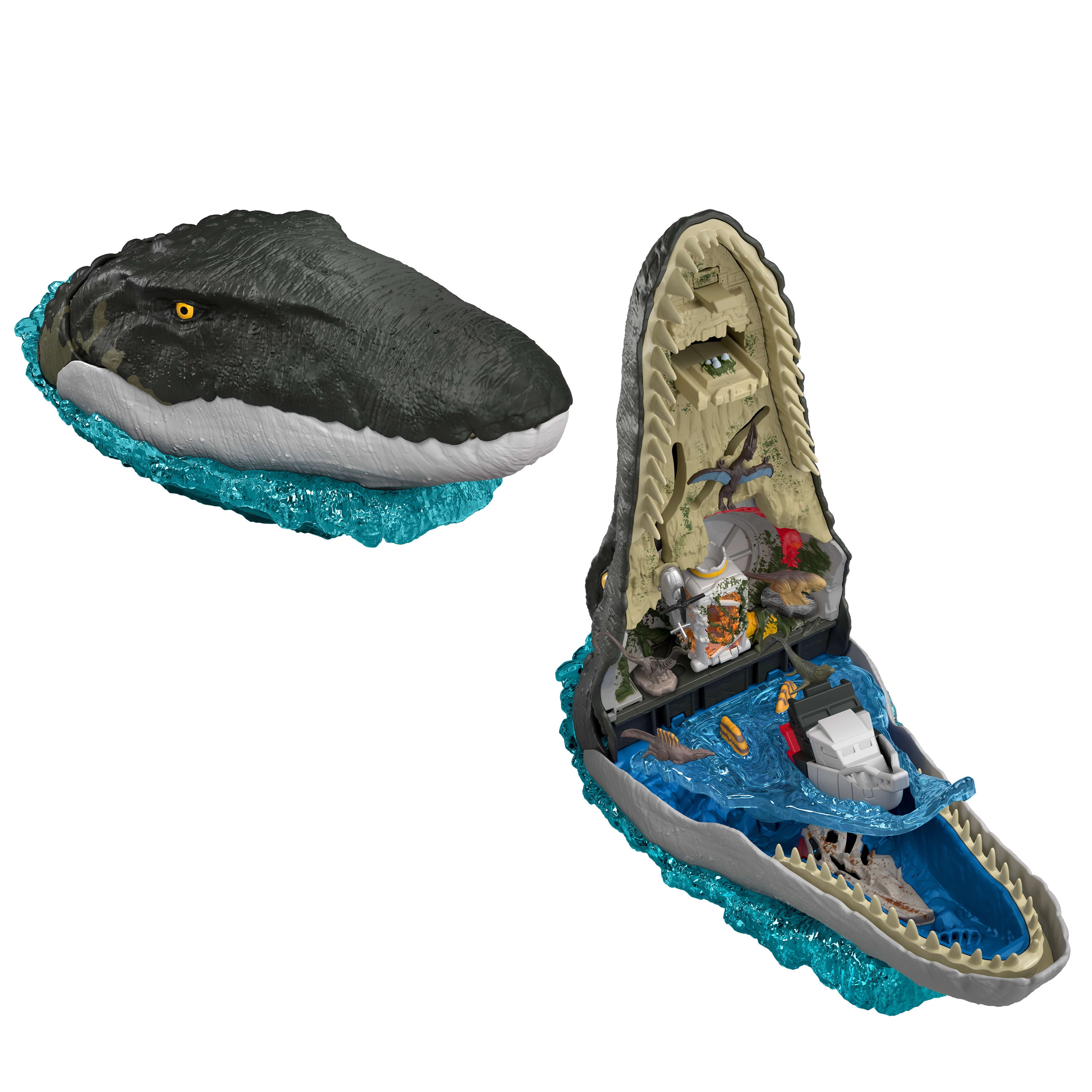 Jurassic World Rebirth Deluxe Mosasaurus Playset, 7 Interactive ...