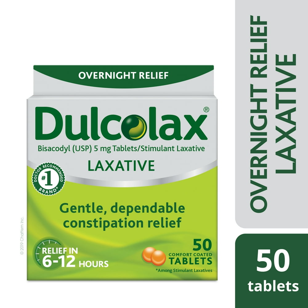Dulcolax Laxative Tablets (50 Ct), Reliable Overnight Relief - Walmart ...