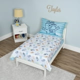 Bluey 3pc Toddler Bed Set w/Print Tote Bag - Bluey and Family - Walmart.com