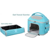 Halinfer Collapsible Cat Travel Litter Box with Lid, Waterproof ...