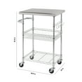 TRINITY EcoStorage® 24" Stainless Steel Kitchen Cart with Rolling ...