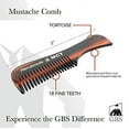 GBS Grooming Portable Pocket Sized 18 Fined Toothed Beard Comb Groom ...