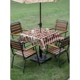 Country Star Square Outdoor Tablecloth with Umbrella Hole Barn Bucket ...