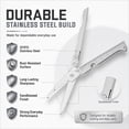 2-in-1 Foldable EDC Scissors with Built-In Ruler, Stainless Steel Mini ...