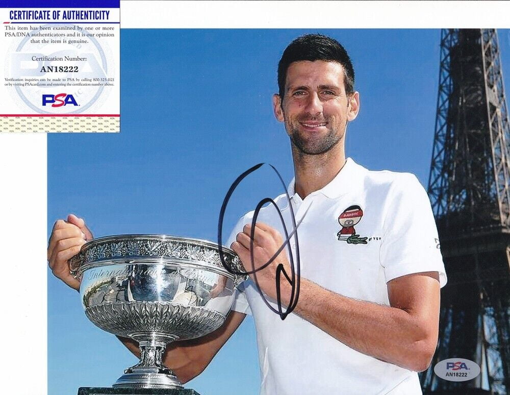 Novak Djokovic Signed Autograph 8x10 Photo PSA/DNA COA C - Walmart.com