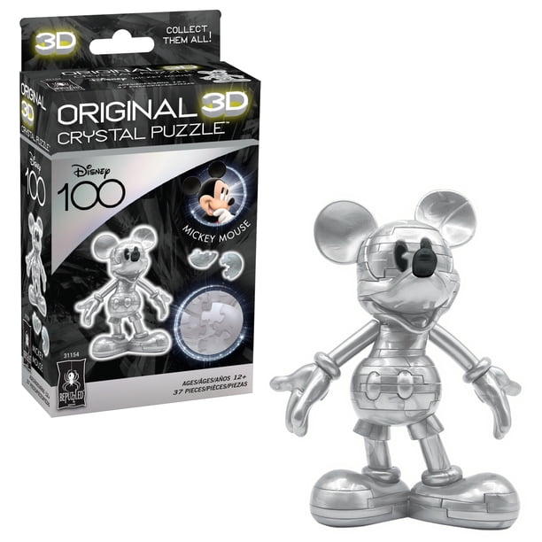 BePuzzled | Disney Platinum Mickey Original 3D Crystal Puzzle, Ages 12 ...
