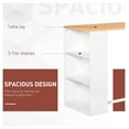 Bar Table Counter Height with Storage Shelves for Kitchen Dining Room ...