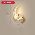 Modern Creative Moon Acrylic Lampshade Wall Lamp Bedroom Decoration ...
