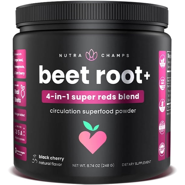 Nutrachamps Beet Heat Supplement Black Cherry 247 G Sabor Sin Sabor ...