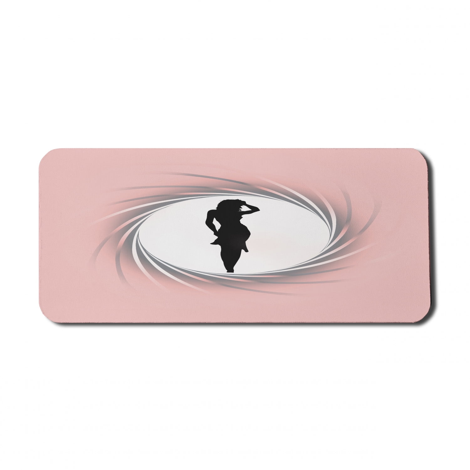 Fashion Computer Mouse Pad, Hot Lady Image in Spiral Zoom Circle Design ...