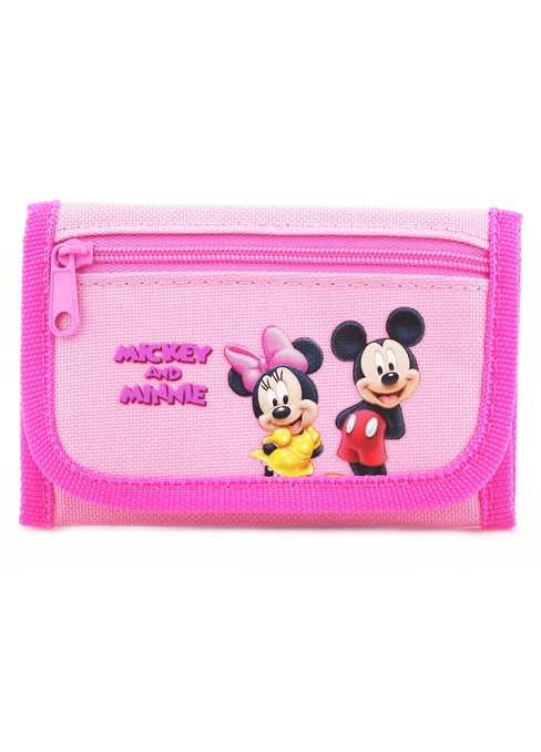 Disney Mickey Mouse & Minnie Kids Tri-Fold Wallet Coin Purse - Walmart.com