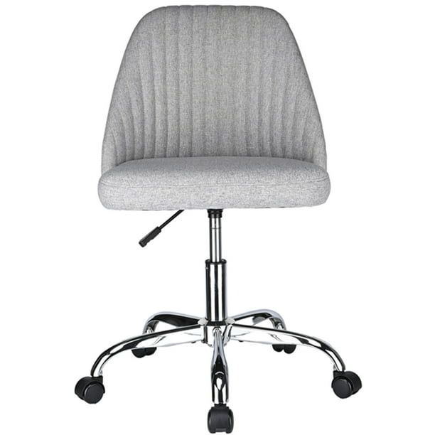 Modern Linen Fabric Home Office Desk Chair, Adjustable Swivel Task ...