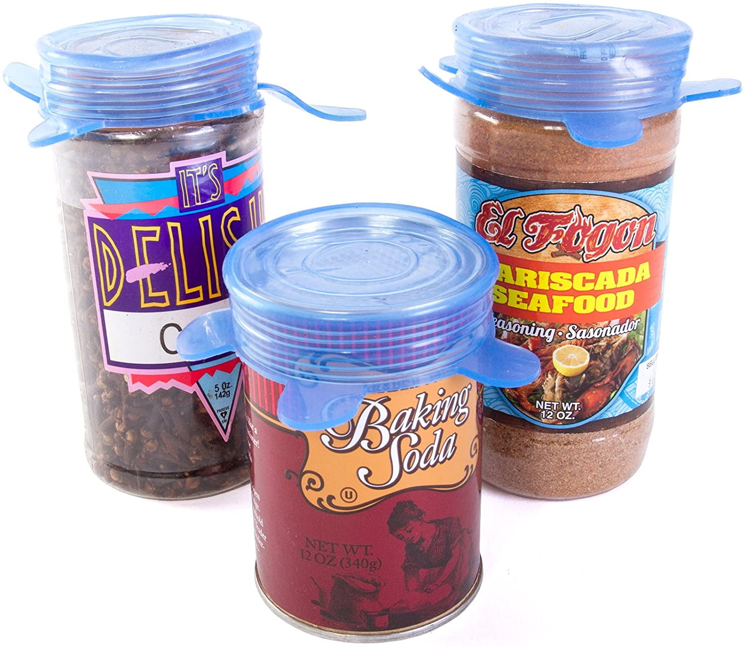 Kitchen + Home Silicone Stretch Lids - Set of 3 Can and Jar Sized ...