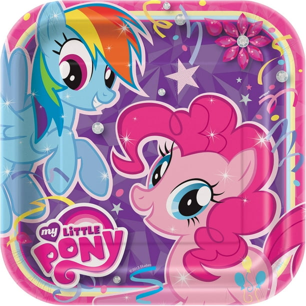 9" Square My Little Pony Party Plates, 8ct - Walmart.com