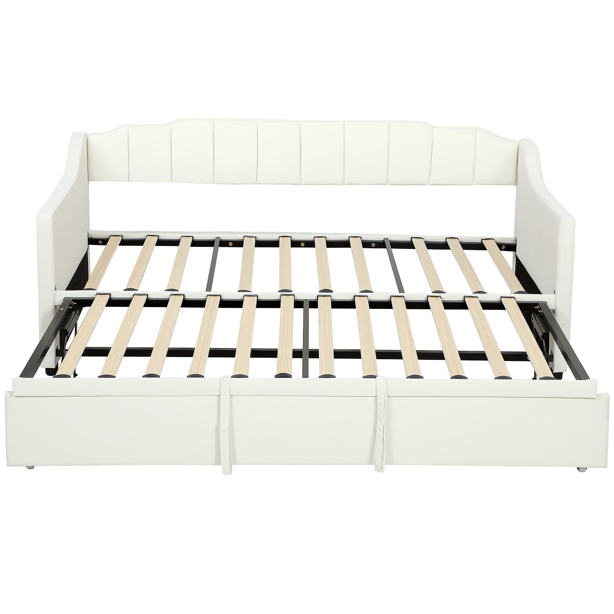 Click here for Homcom Upholstered Twin Daybed  Trundle Bed With A... prices