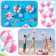 8-Pack Inflatable Beach Balls and Swim Rings, 16 Inch Round Pool PVC ...