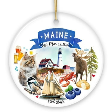Artistic Nebraska State Themes and Landmarks Christmas Ornament ...