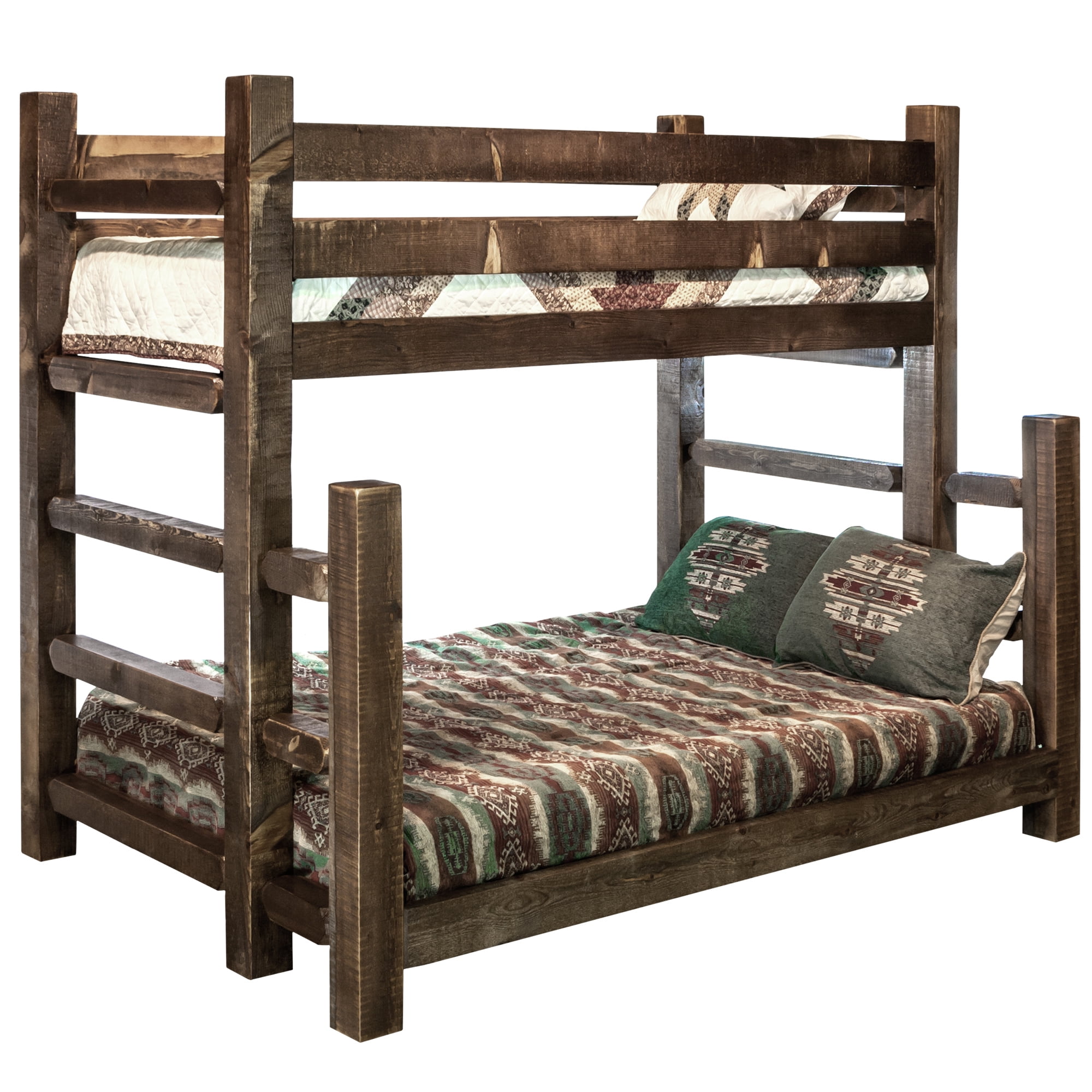 Homestead Collection Twin over Full Bunk Bed, Stain & Clear Lacquer ...