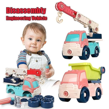 Children Diy Assembly Engineering Car Cartoon Disassembly Toy Car Kit ...