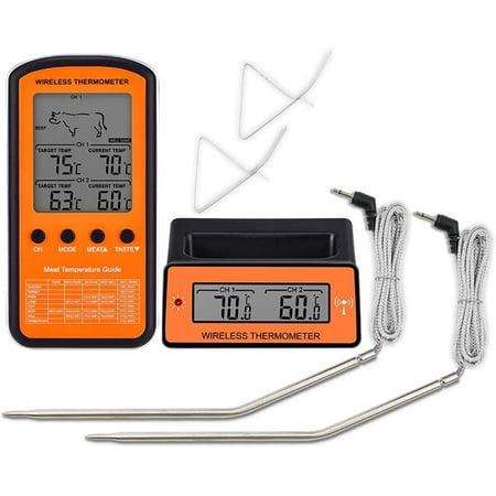 Wireless Digital Electric Cooking Food Meat Thermometer, Remote Alarm ...