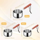 MOQIN 304 Stainless Steel Mini Soup Pot with Wooden Handle Breakfast ...