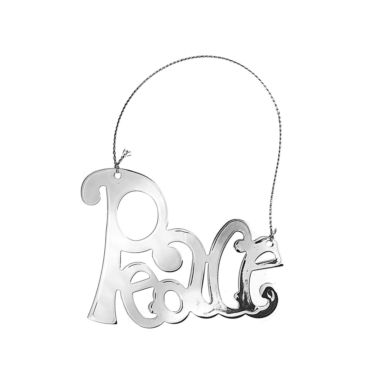 Click here for Ih Casadécor Flat Silver Metal Text Ornament (Peac... prices