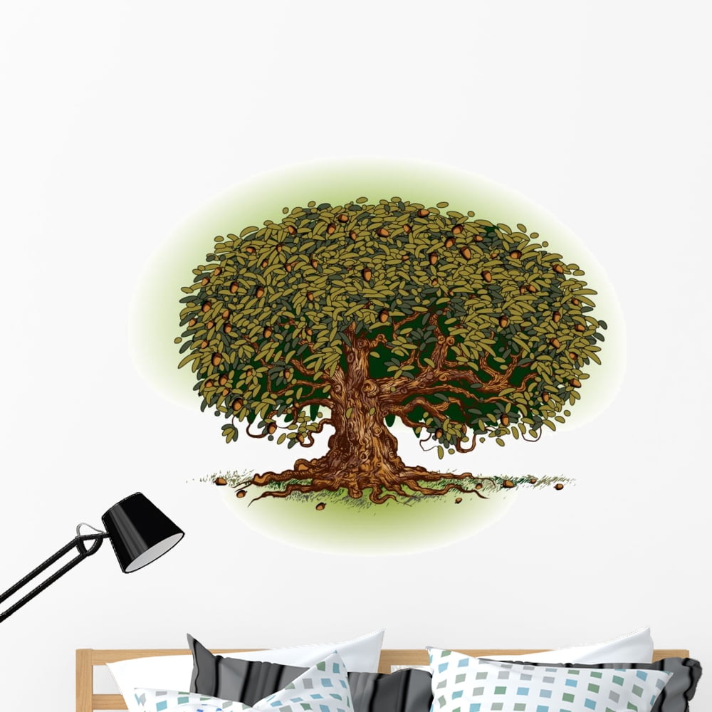 Oak Tree Wall Decal Mural by Wallmonkeys Peel and Stick Graphic (48 in ...